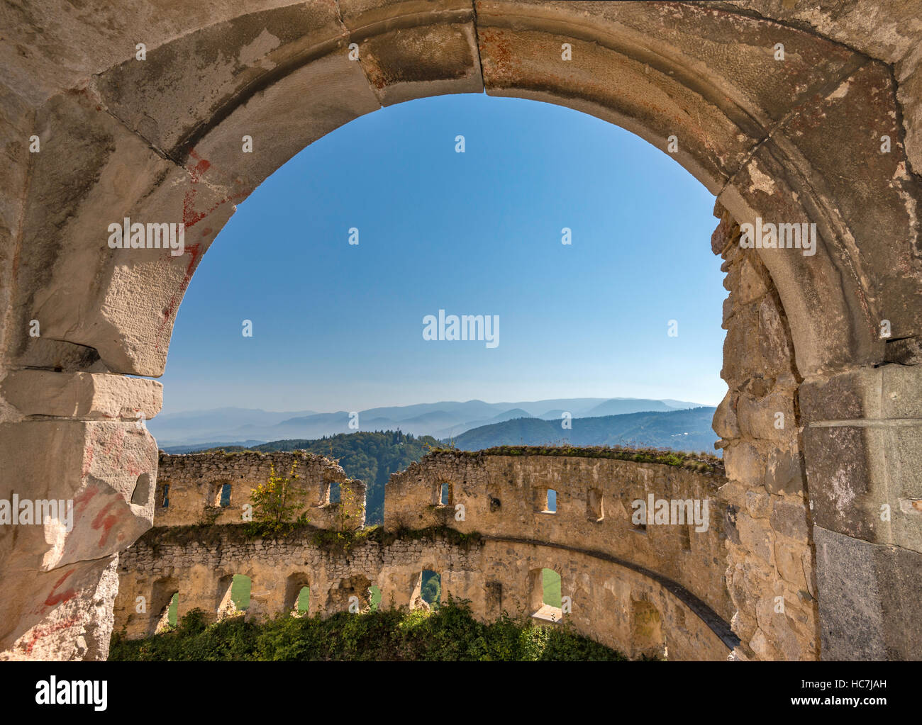 Ruins of Lietava Castle (Lietavsky hrad), 13th century, Mala Fatra ...