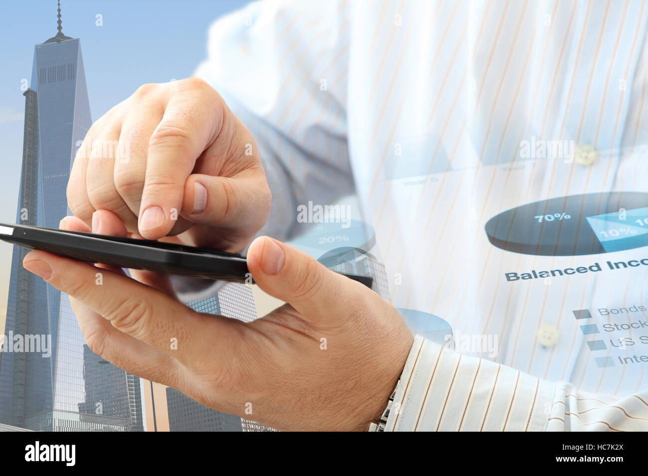 Man using smartphone Stock Photo - Alamy
