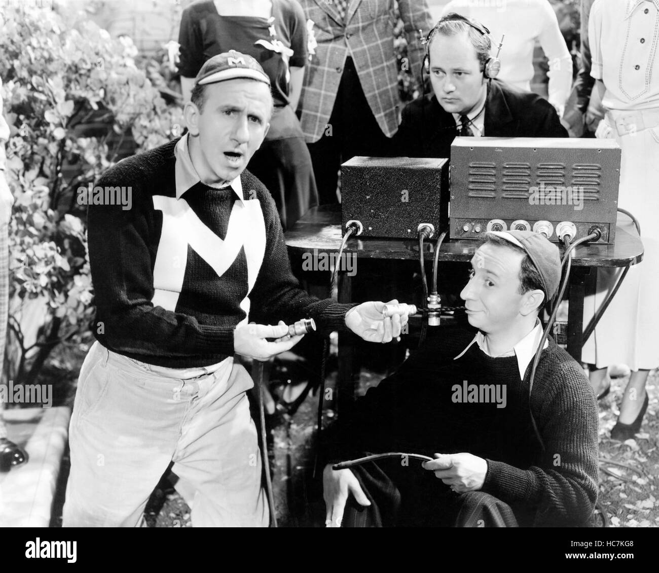 START CHEERING, front from left: Jimmy Durante, Chaz Chase, 1938 Stock ...