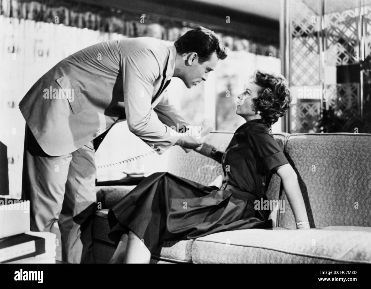 STARK FEAR, from left: Skip Homeier, Beverly Garland, 1962 Stock Photo ...
