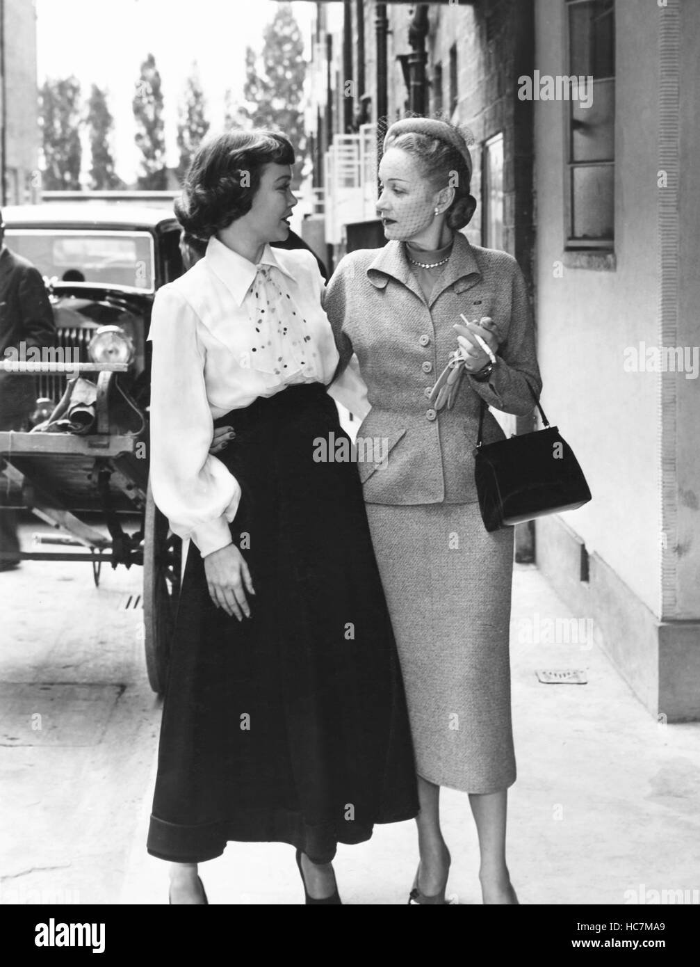 STAGE FRIGHT, from left, Jane Wyman, Marlene Dietrich, (in a suit by ...