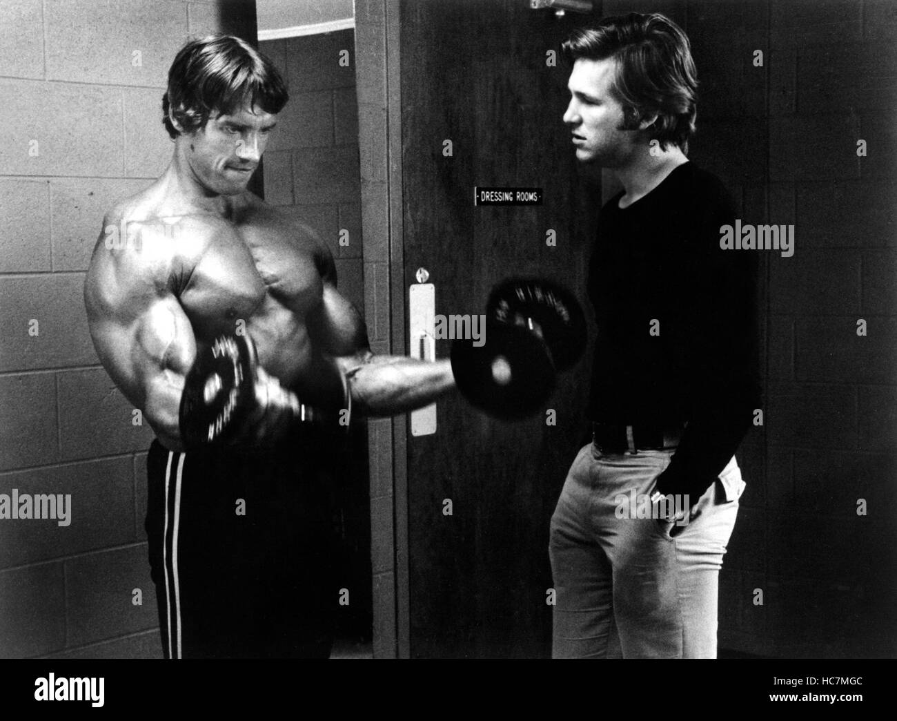 STAY HUNGRY, Arnold Schwarzenegger, Jeff Bridges, 1976 Stock Photo - Alamy