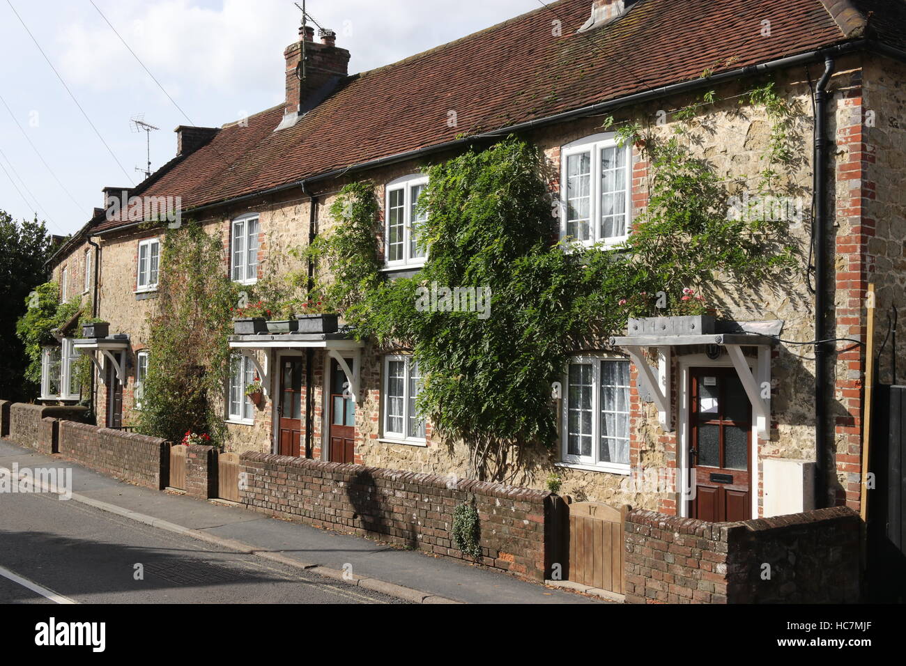 Traditional English old housing in the village of Liphook, Hampshire ...