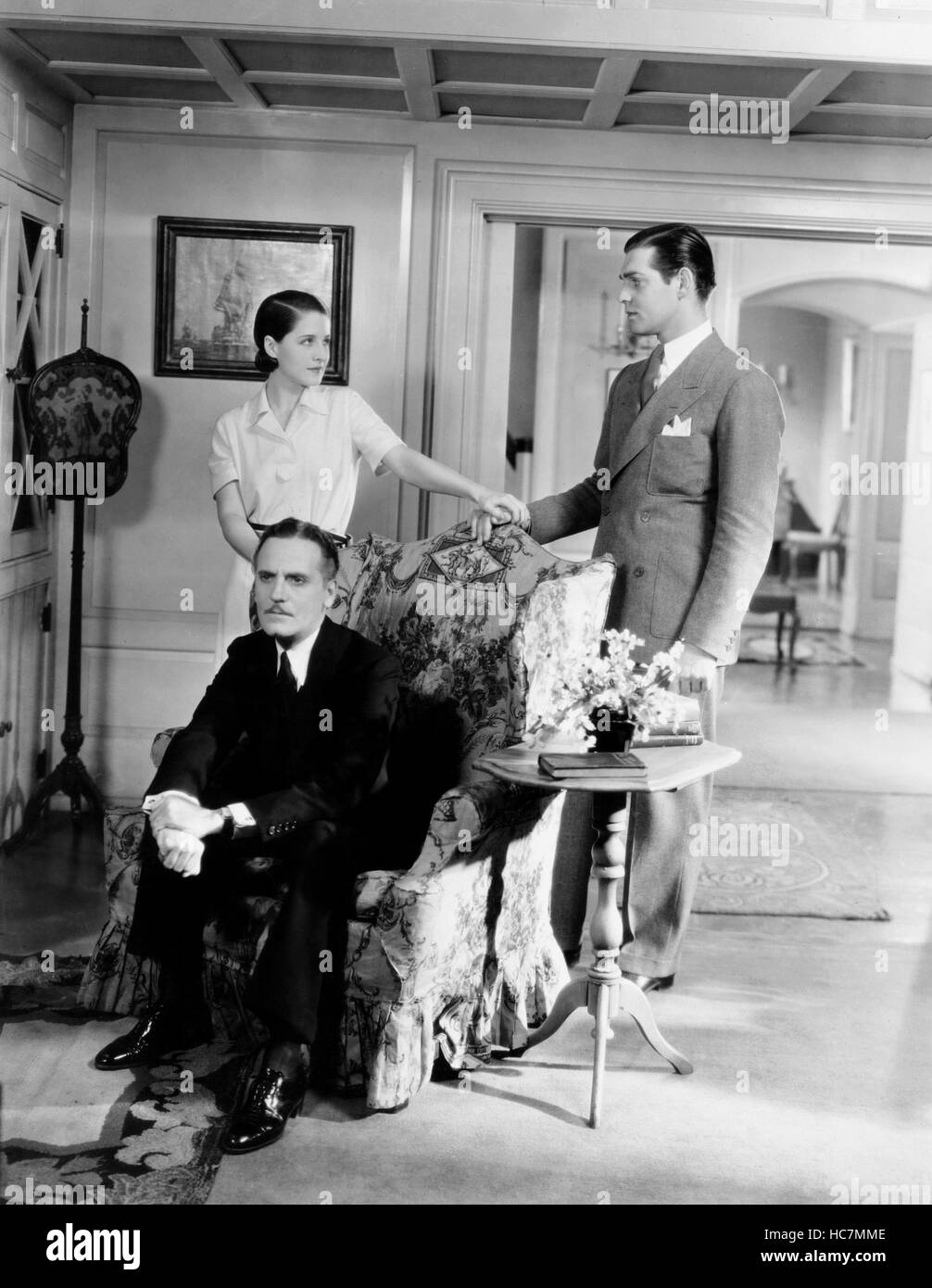 STRANGE INTERLUDE, from left, Frank Morgan, Norma Shearer, Clark Gable ...