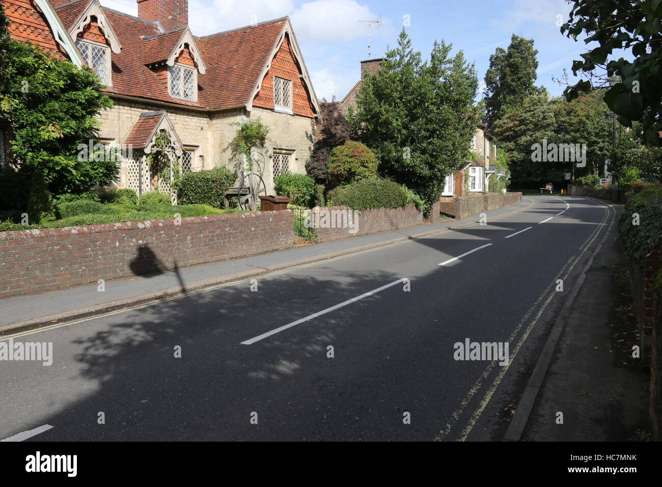 Traditional English old housing in the village of Liphook, Hampshire ...