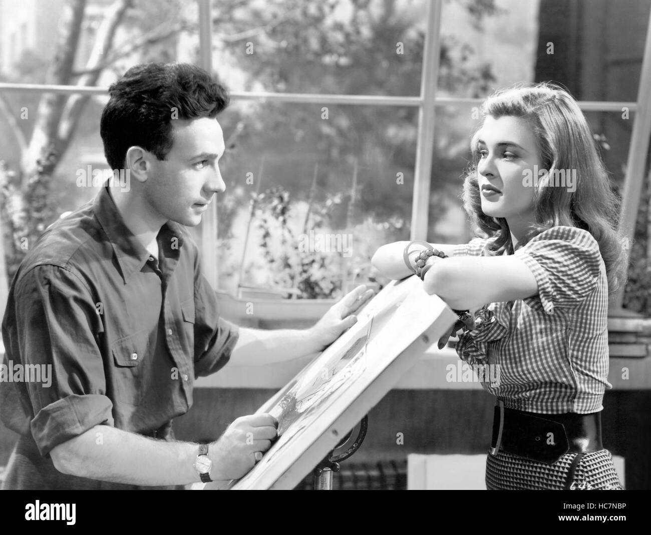 A STOLEN LIFE, from left: Dane Clark, Peggy Knudsen, 1946 Stock Photo ...