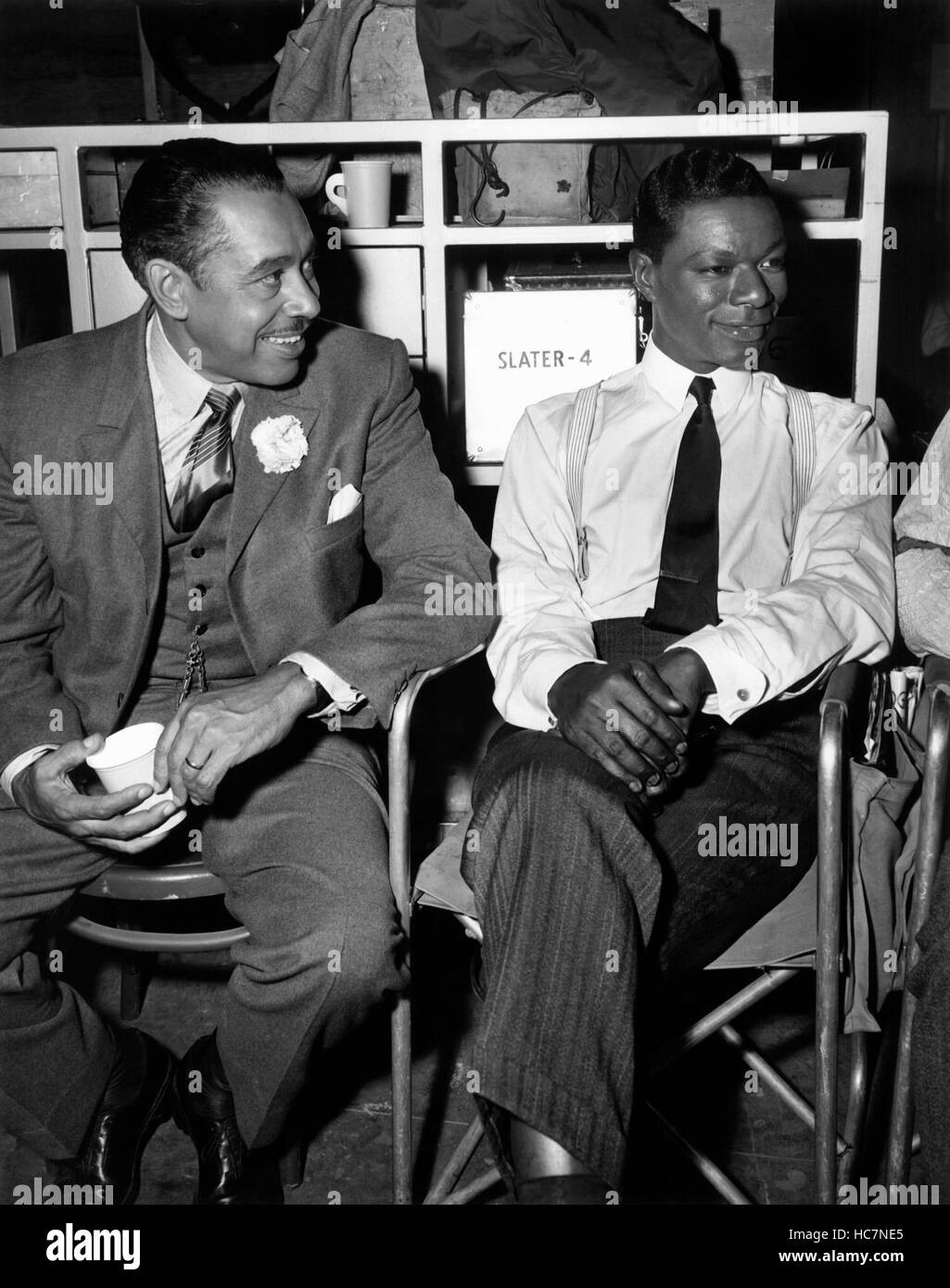 ST. LOUIS BLUES, Cab Calloway, Nat King Cole, on-set, 1958 Stock Photo ...