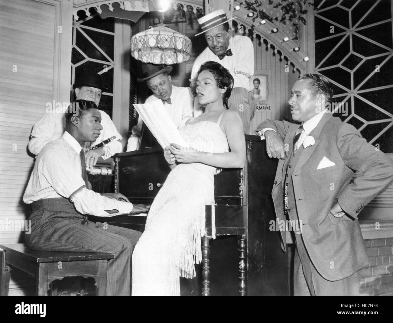 ST. LOUIS BLUES, from left, front, Nat King Cole, Eartha Kitt, Cab ...