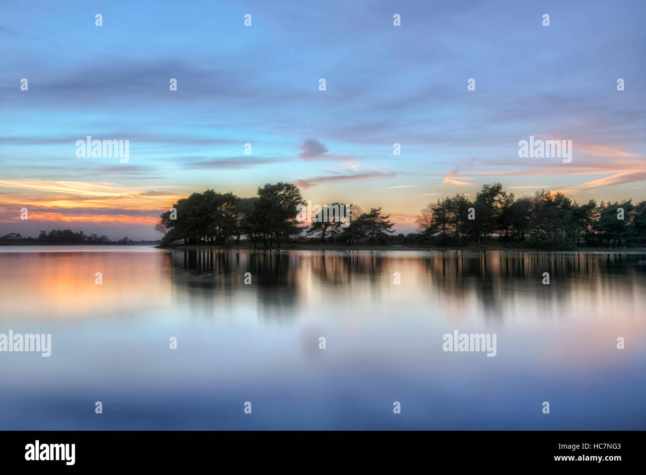 Hatchet Pond, New Forest National Park, Beaulieu, Hampshire, England ...