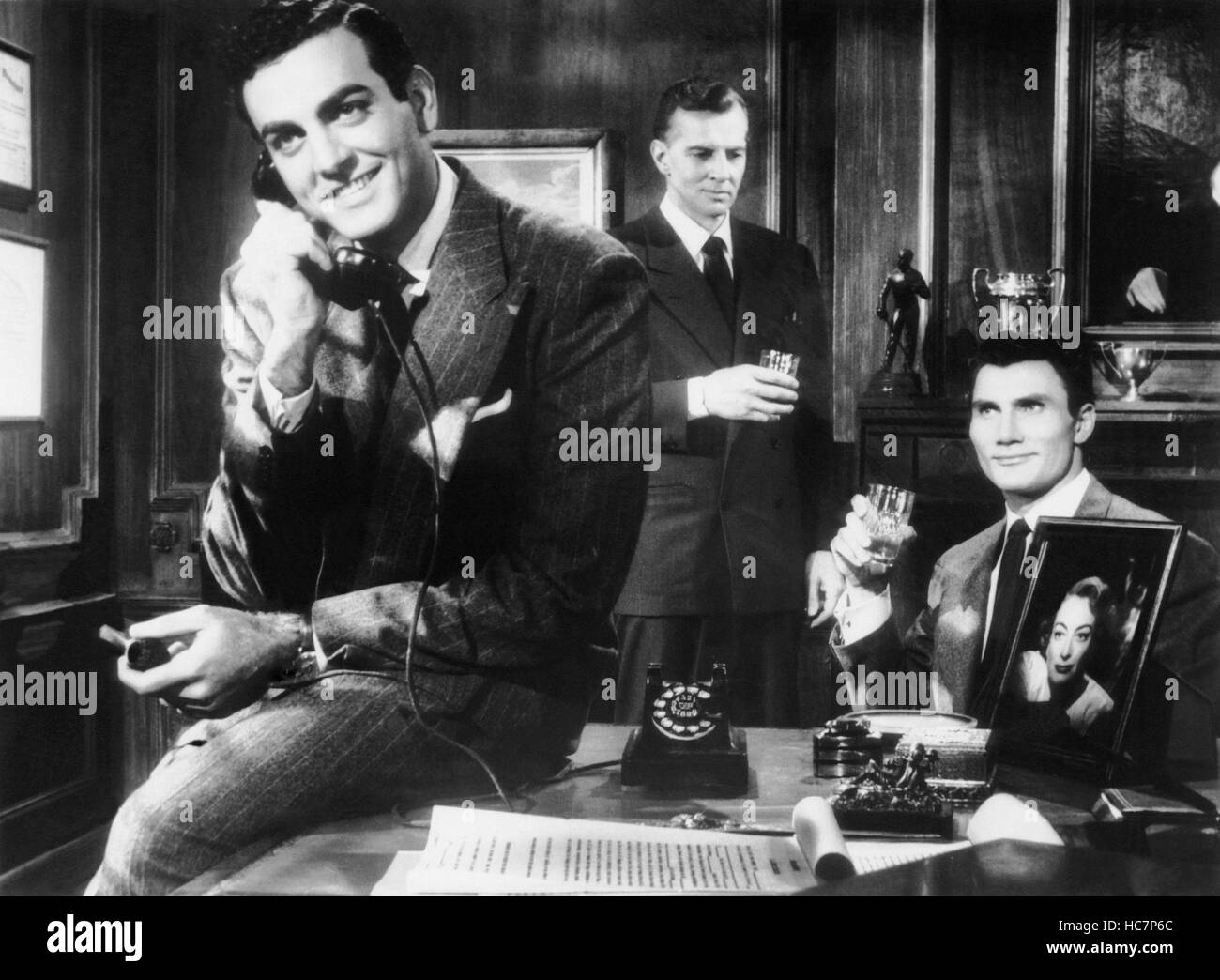 SUDDEN FEAR, from left, Mike Connors, Bruce Bennett, (aka Herman Brix ...