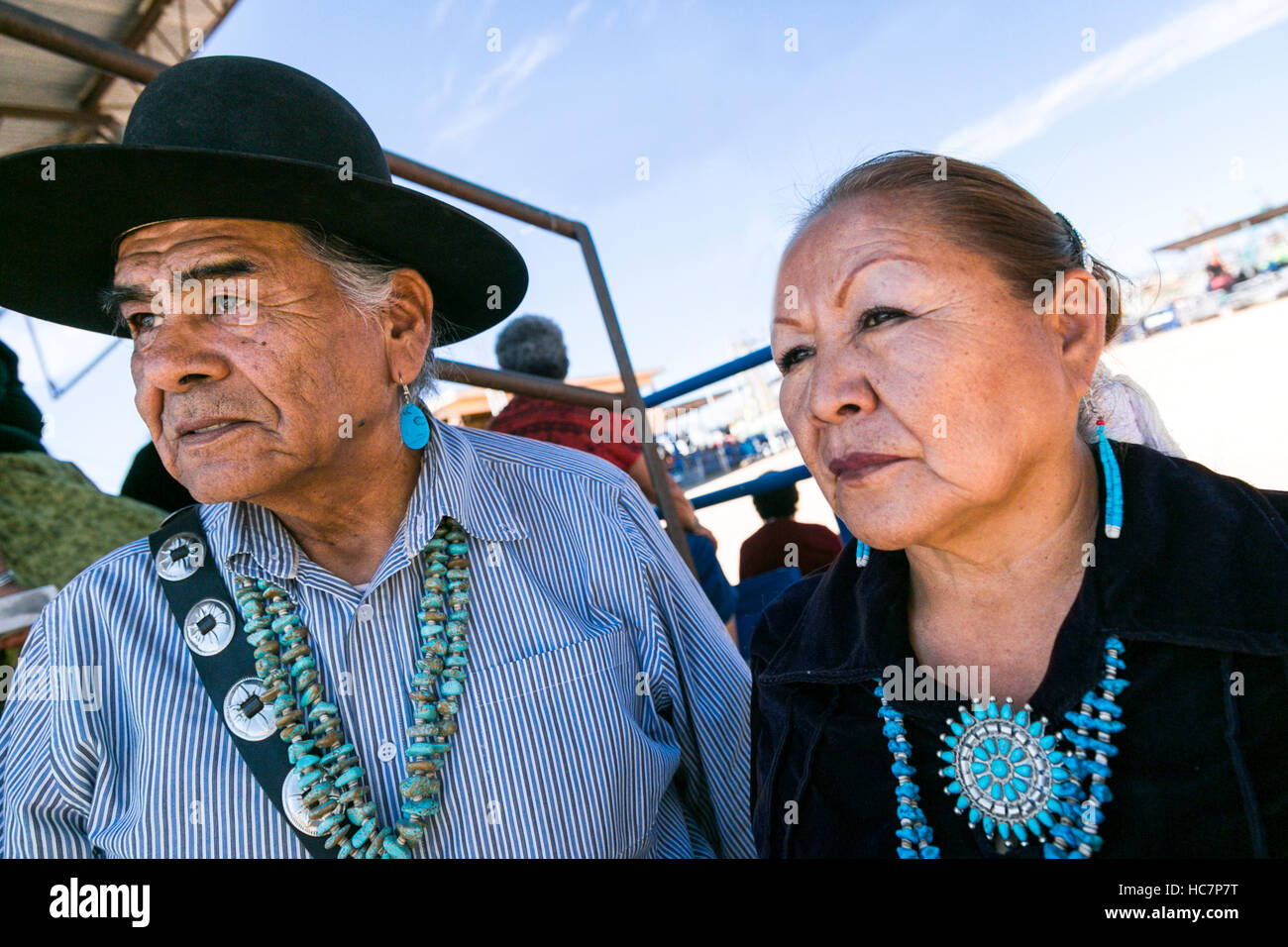Navajo Nation, Window Rock, AZ. USA. Navajo Nation Fair. Navajo couple ...