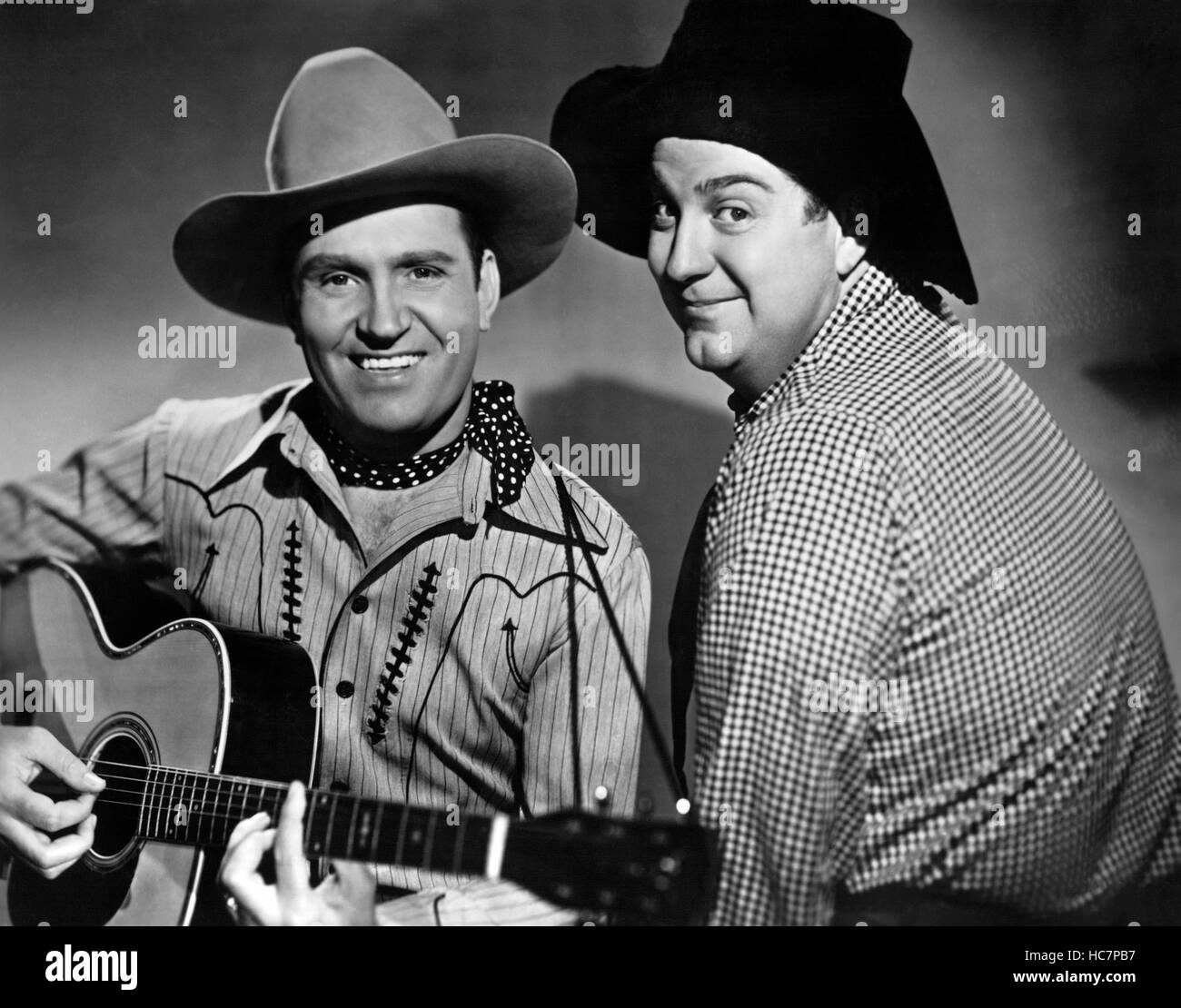 SUNSET IN WYOMING, Gene Autry, Smiley Burnette, 1941 Stock Photo - Alamy
