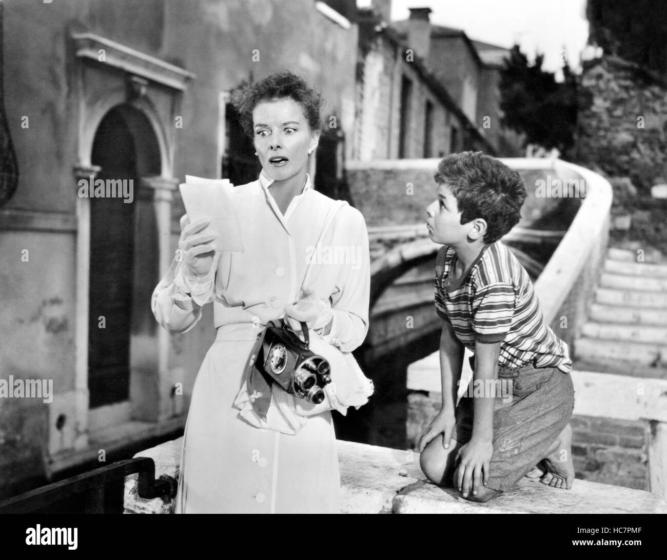 SUMMERTIME, from left: Katharine Hepburn, Gaetano Autiero, 1955 Stock ...