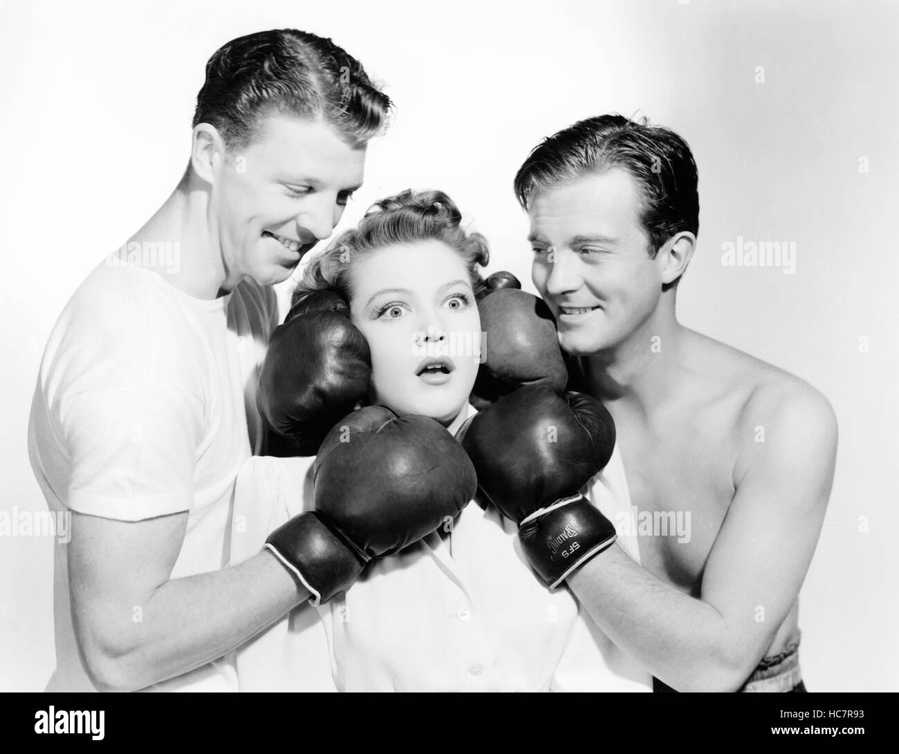 SUNDAY PUNCH, from left: Dan Dailey, Jean Rogers, William Lundigan ...