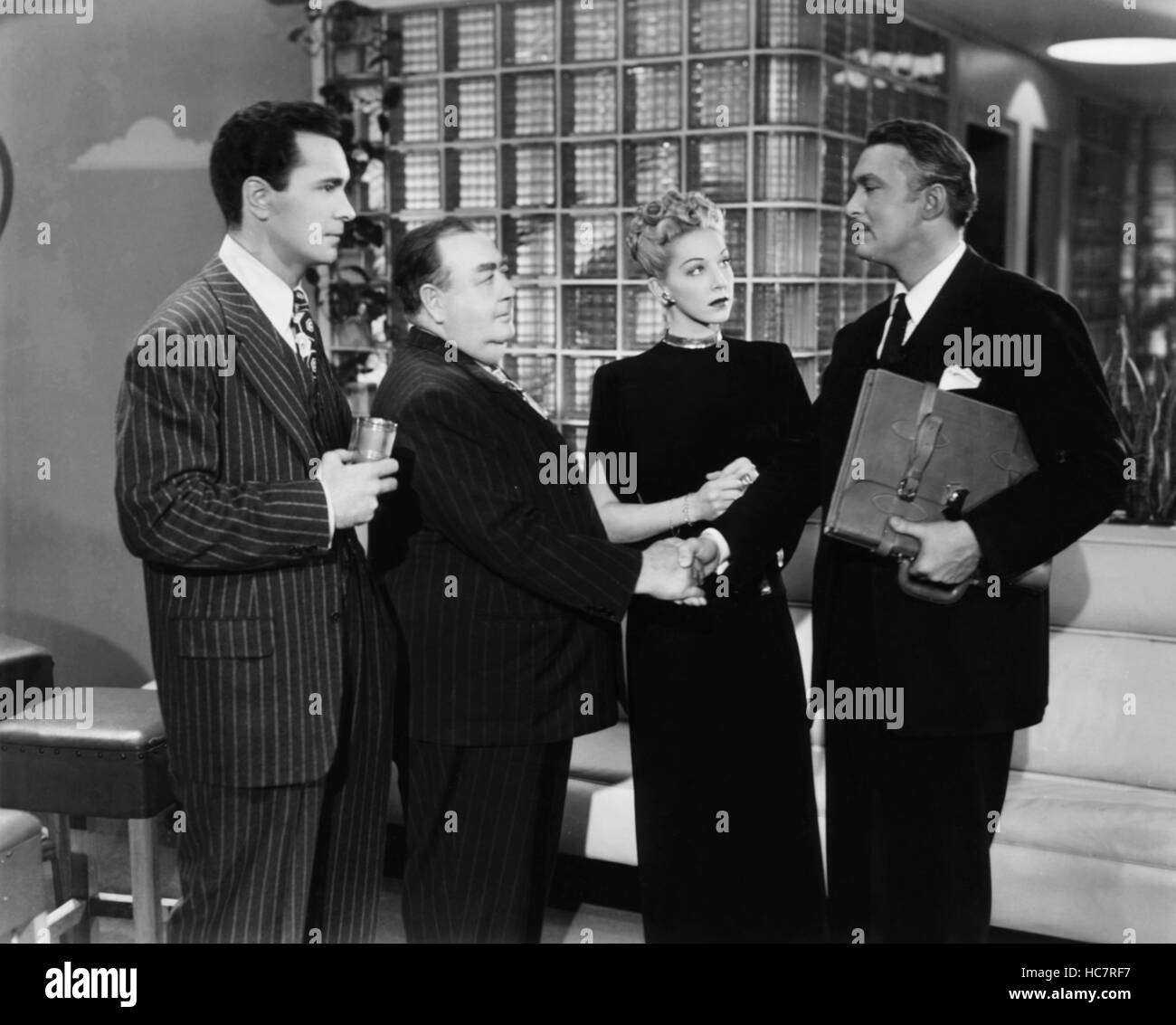 SUSPENSE, from left, Barry Sullivan, Eugene Pallette, Belita, Albert ...