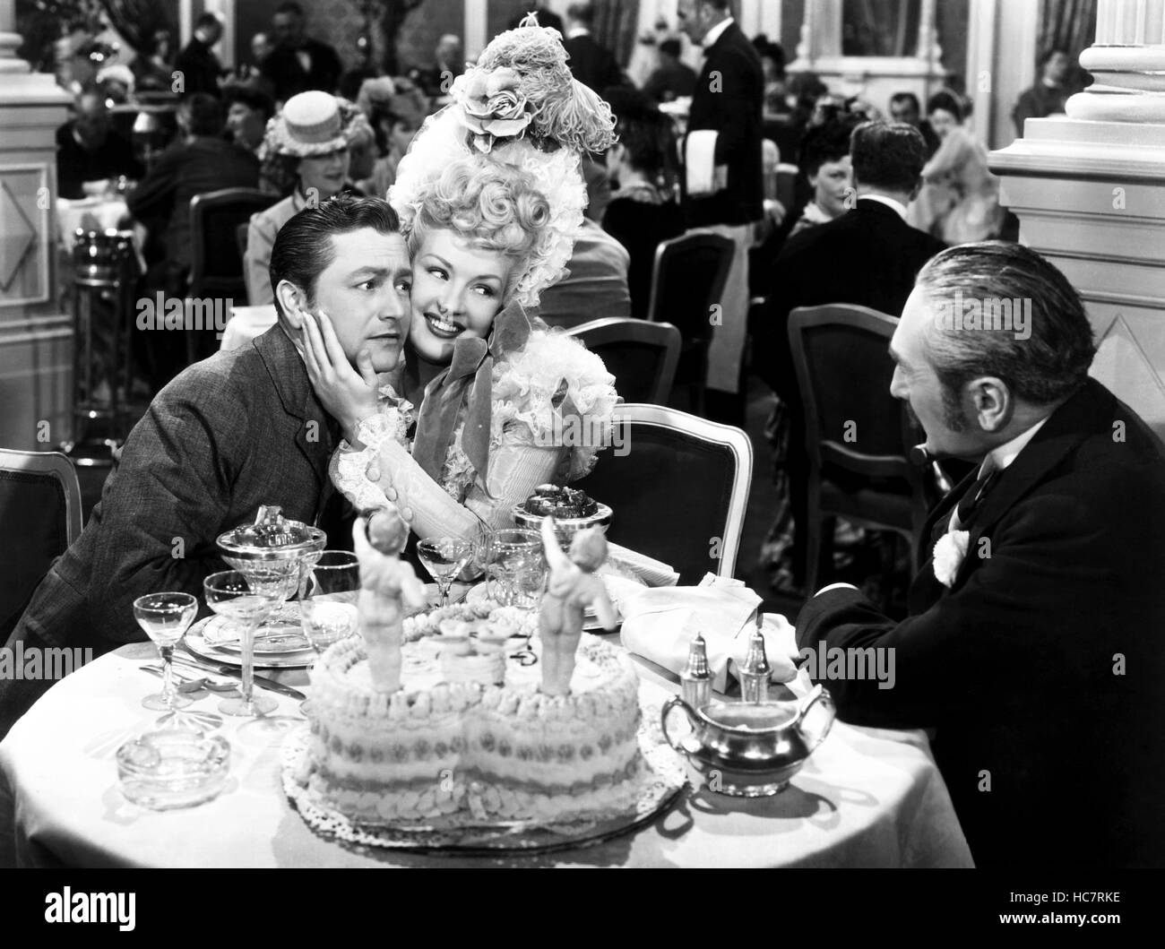 SWEET ROSIE O'GRADY, from left, Robert Young, Betty Grable, Adolphe Menjou, 1943, TM and ...