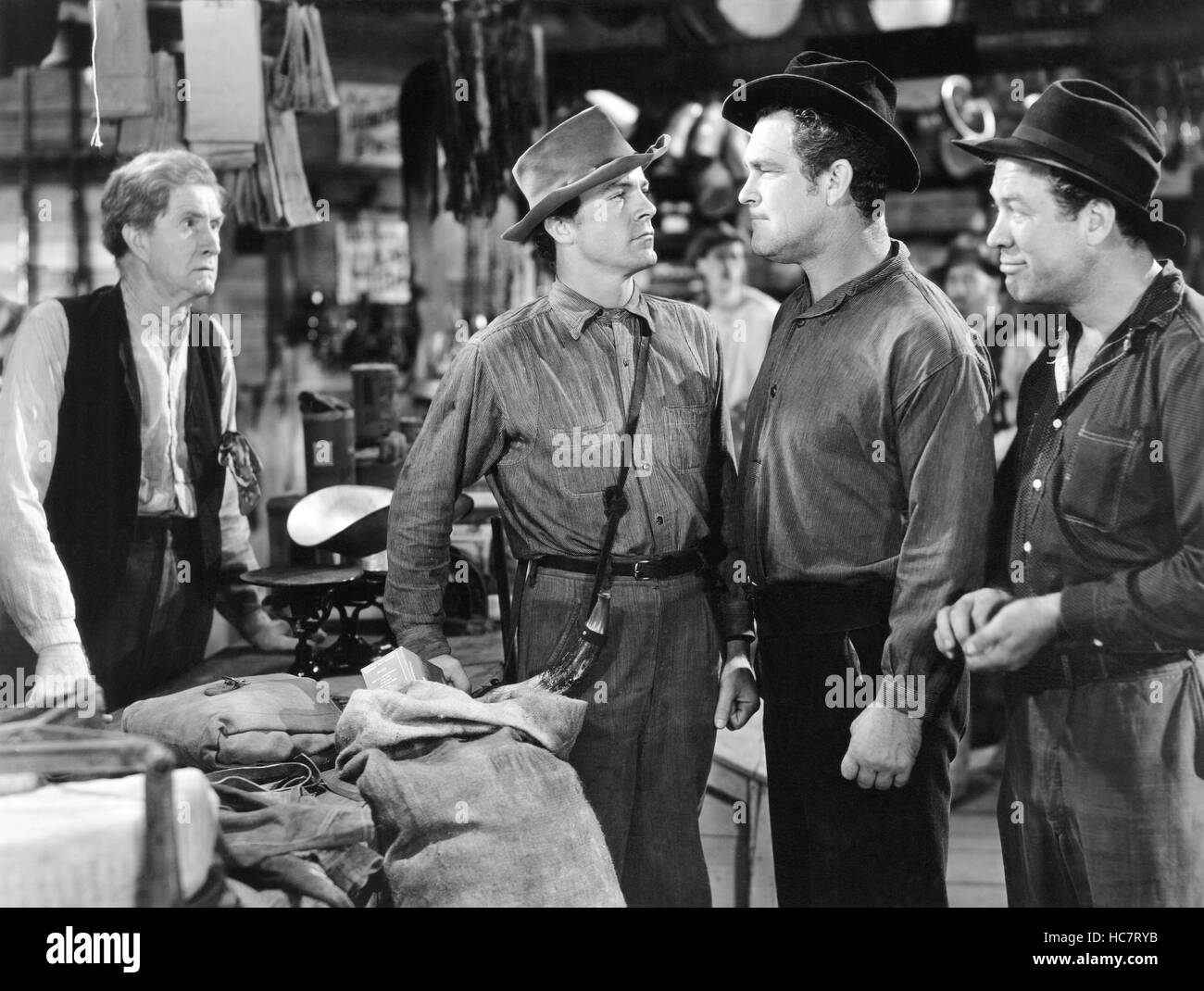 SWAMP WATER, from center: Dana Andrews, Guinn Williams, Ward Bond, 1941 ...