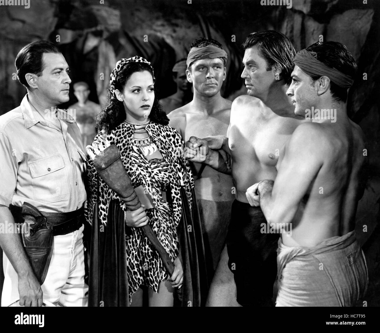 TARZAN AND THE LEOPARD WOMAN, from left, Edgar Barrier, Acquanetta ...