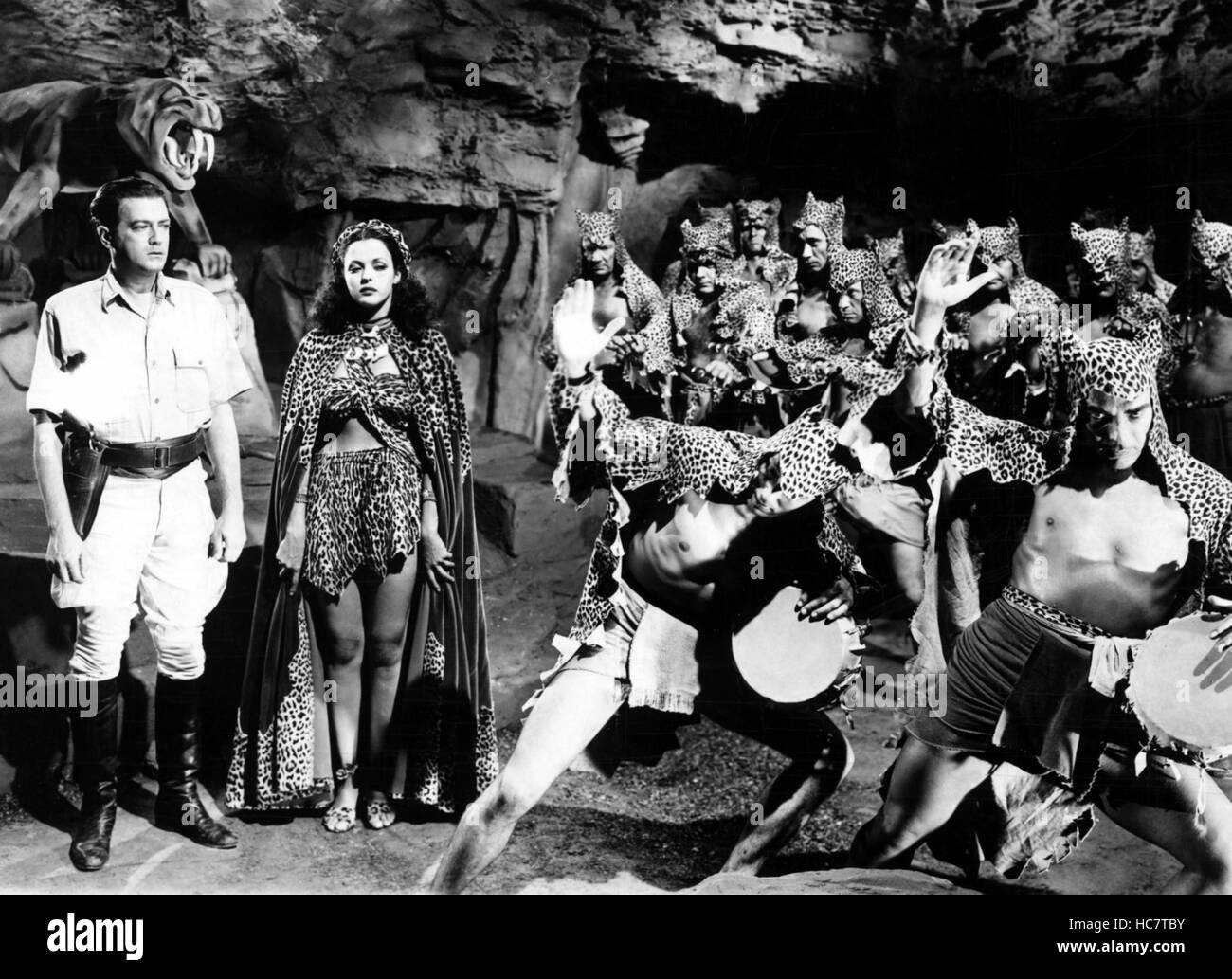 TARZAN AND THE LEOPARD WOMAN, Edgar Barrier, Acquanetta. 1946 Stock ...