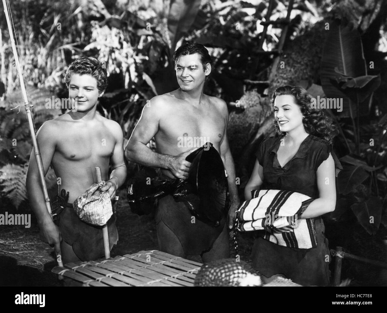 TARZAN AND THE HUNTRESS, Johnny Sheffield, Johnny Weissmuller, Brenda ...