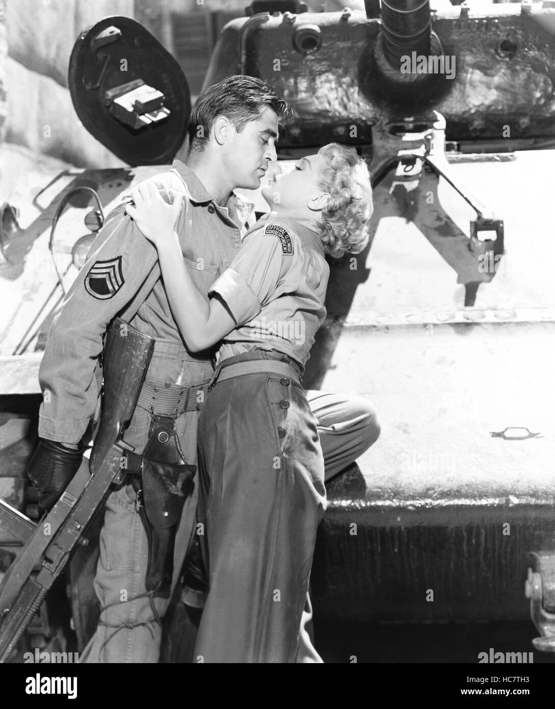 THE TANKS ARE COMING, from left: Steve Cochran, Mari Aldon, 1951 Stock ...