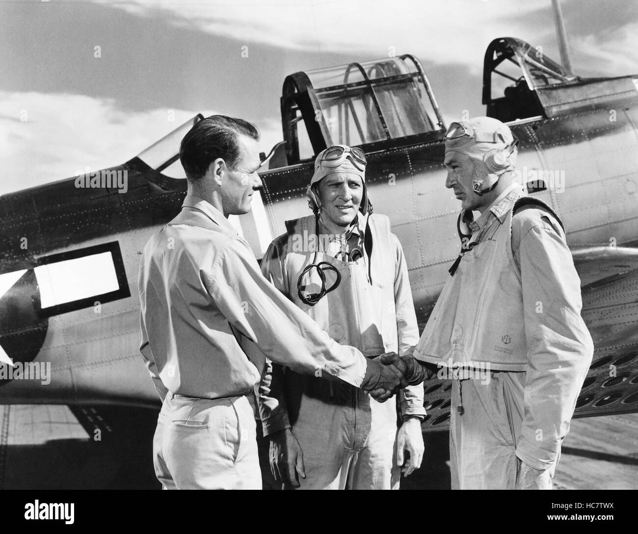 TASK FORCE, from left, John Ridgely, Bruce Bennett, Gary Cooper, 1949 ...
