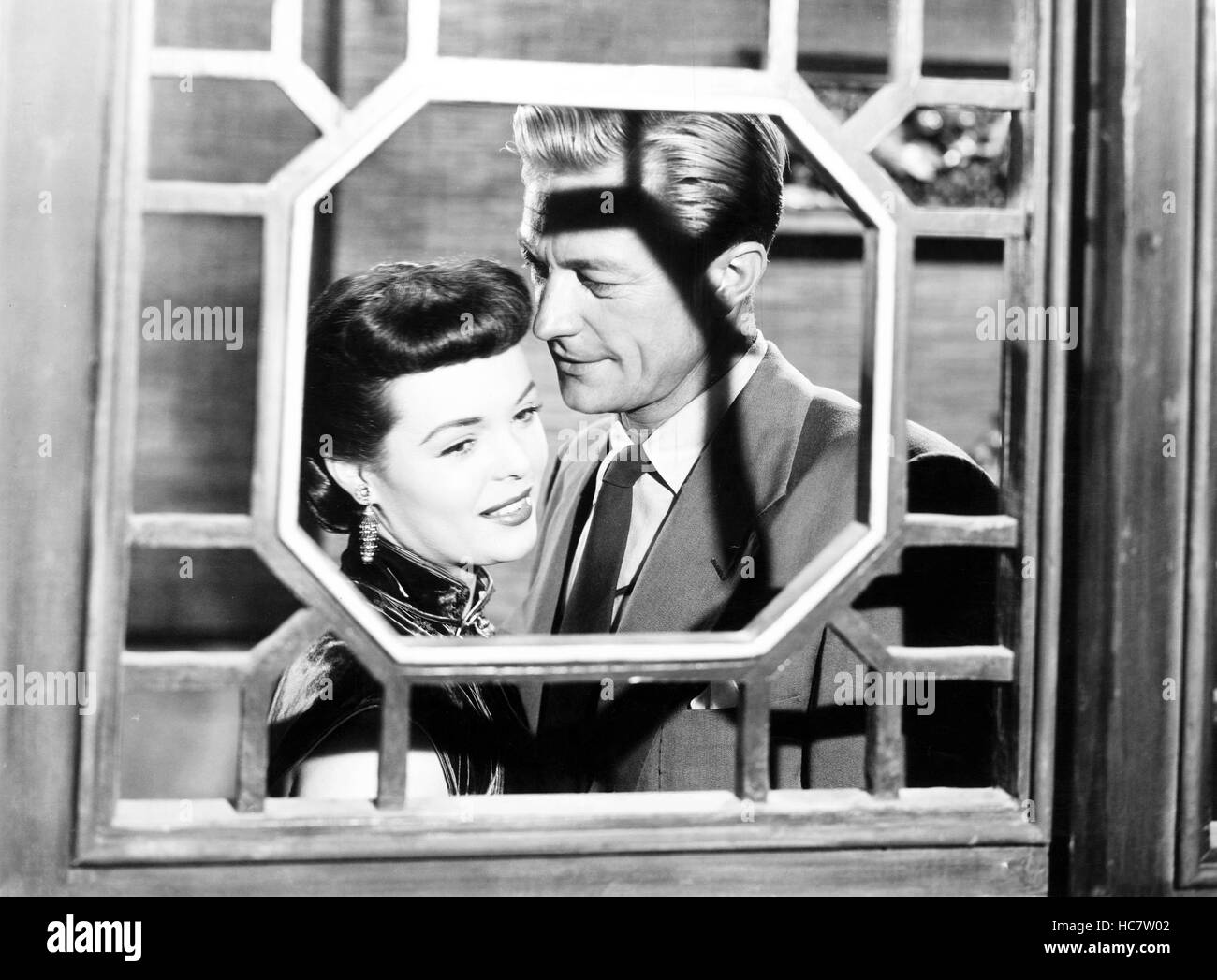 TARGET HONG KONG, from left: Nancy Gates, Richard Denning, 1953 Stock ...