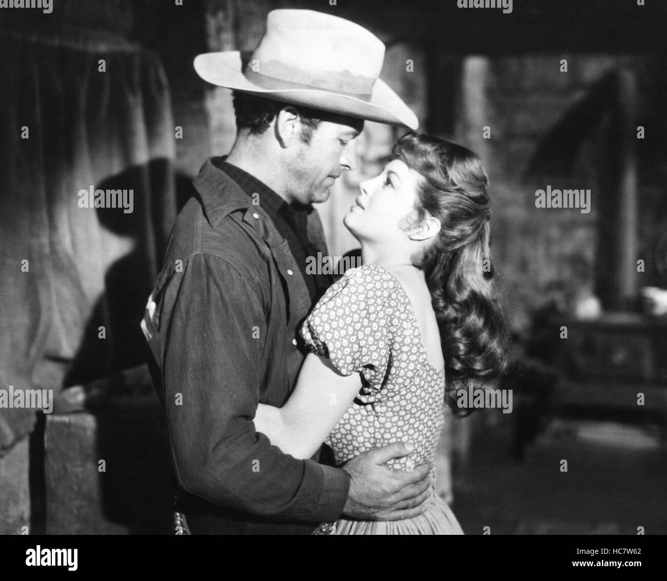 TENSION AT TABLE ROCK, from left: Richard Egan, Angie Dickinson, 1956 ...
