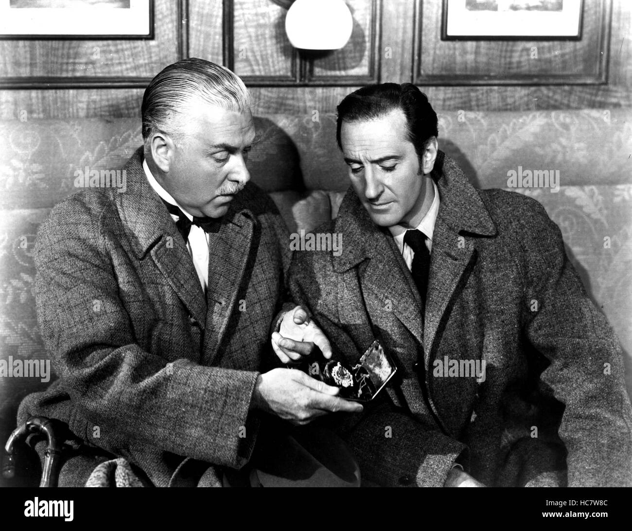 TERROR BY NIGHT, THE, Nigel Bruce, Basil Rathbone, 1946 Stock Photo - Alamy