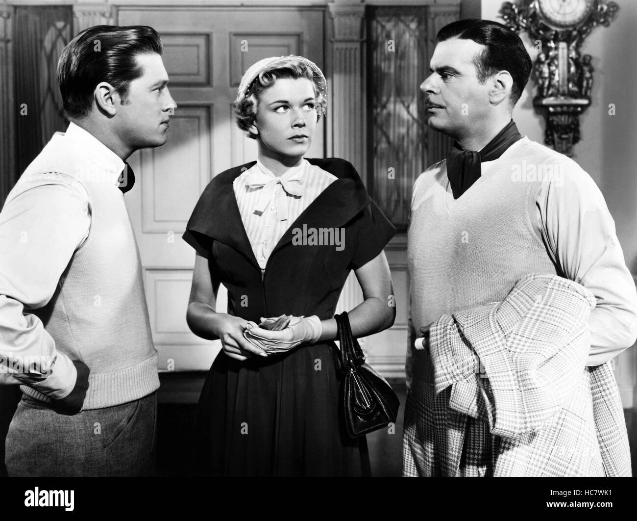 TEA FOR TWO, from left, Gordon MacRae, Doris Day, Billy De Wolfe, 1950 ...