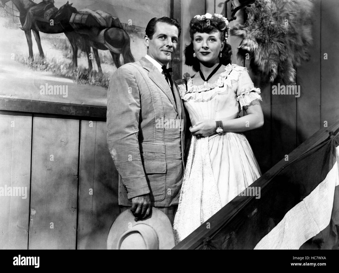 THE TEXAN MEETS CALAMITY JANE, from left, James Ellison, Evelyn Ankers ...