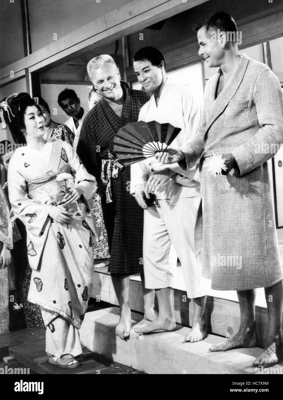 THE TEAHOUSE OF THE AUGUST MOON, from left: Machiko Kyo, Eddie Albert ...