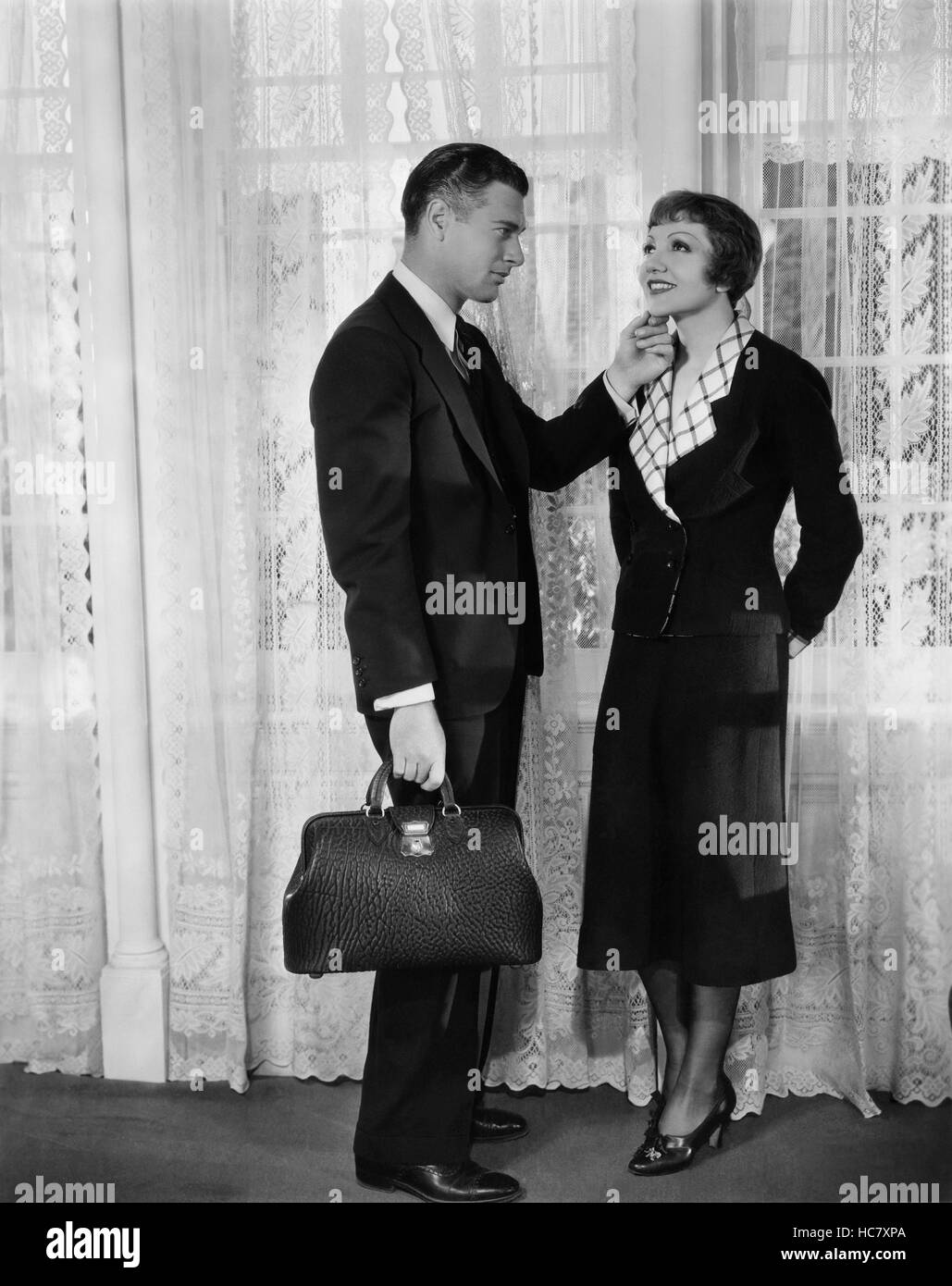THREE-CORNERED MOON, Richard Arlen, Claudette Colbert, 1933 Stock Photo ...