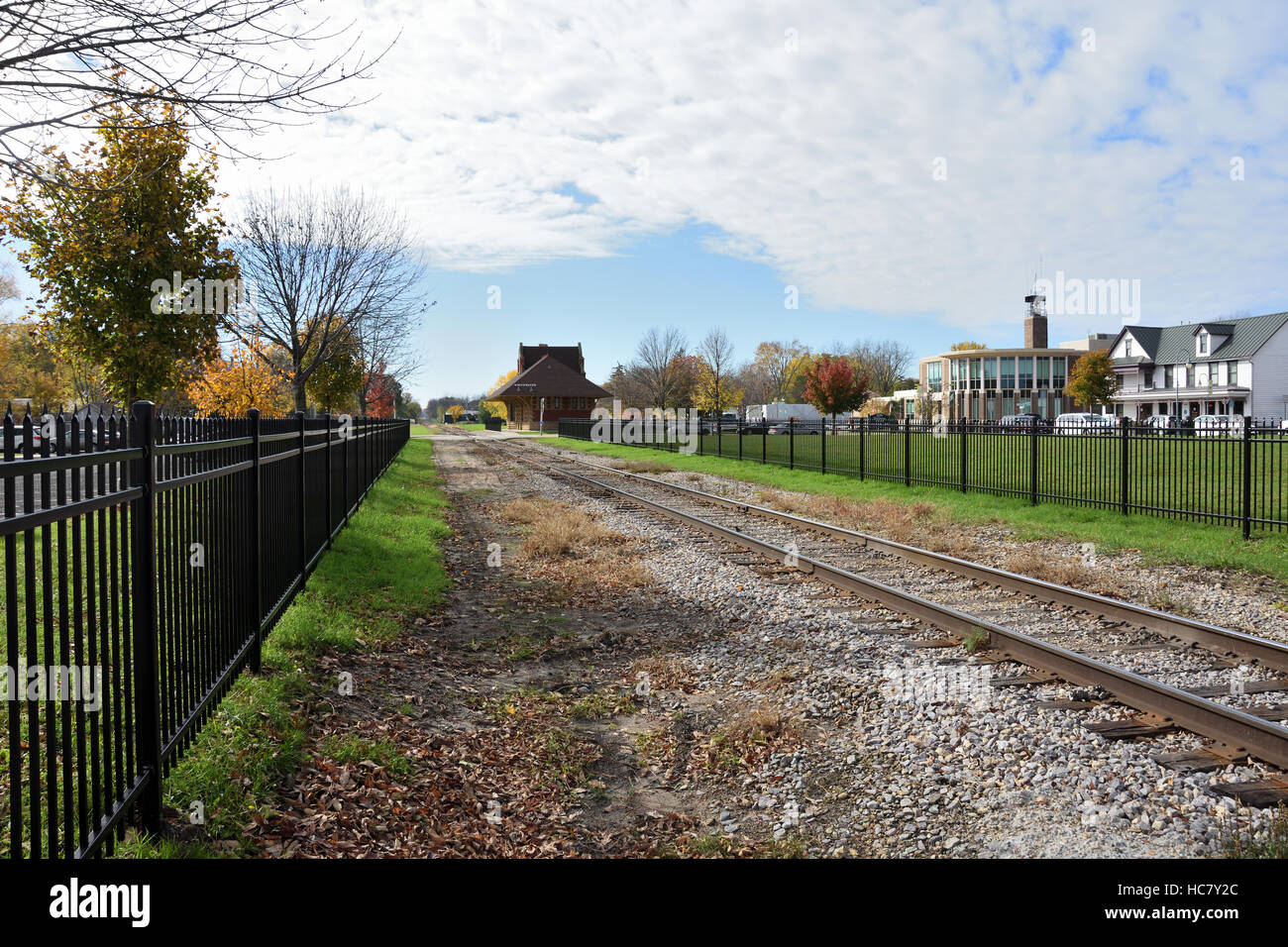 Historic train depot in Whitewater, Wisconsin Stock Photo - Alamy