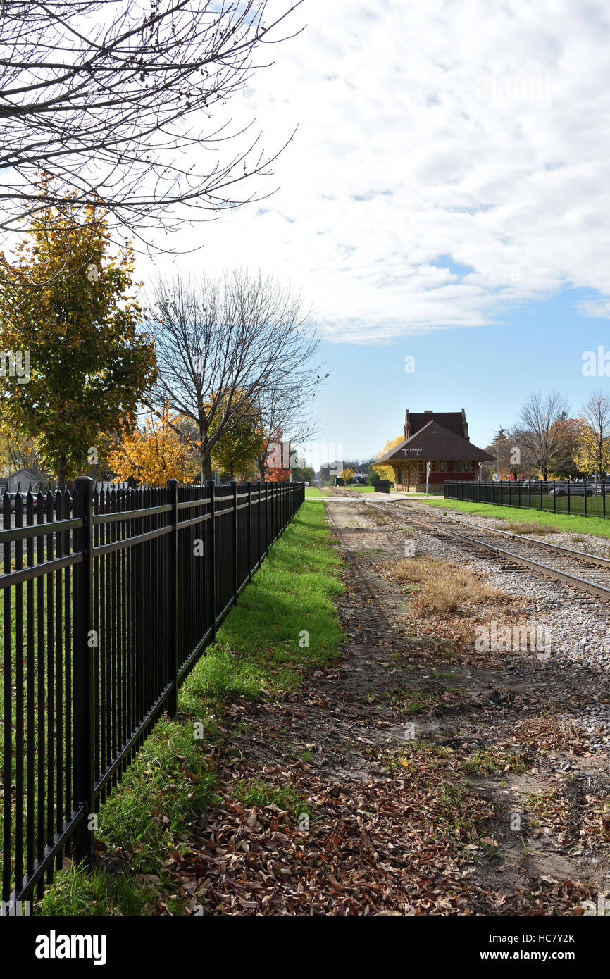 Historic train depot in Whitewater, Wisconsin Stock Photo - Alamy