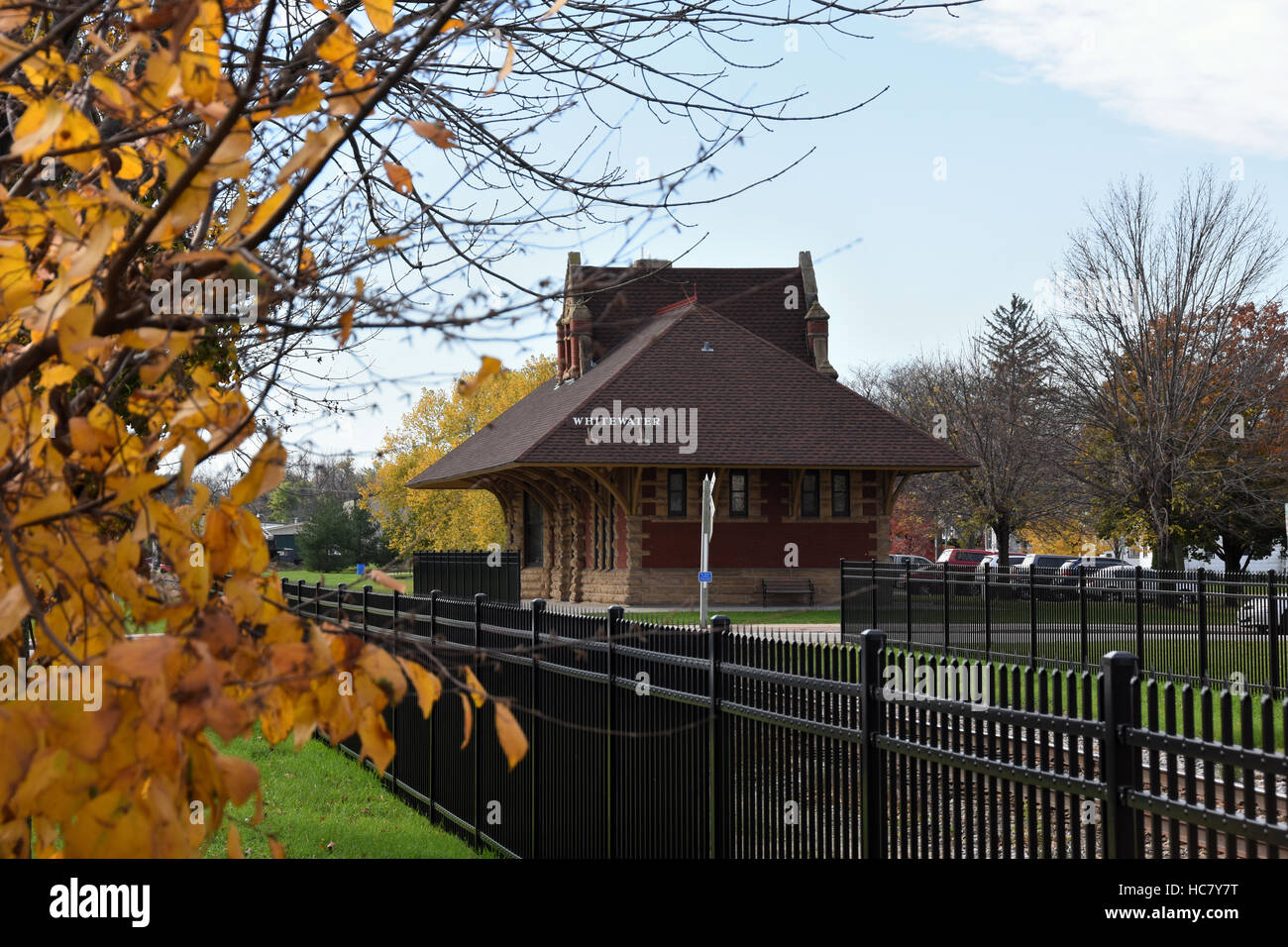 Historic train depot in Whitewater, Wisconsin Stock Photo - Alamy