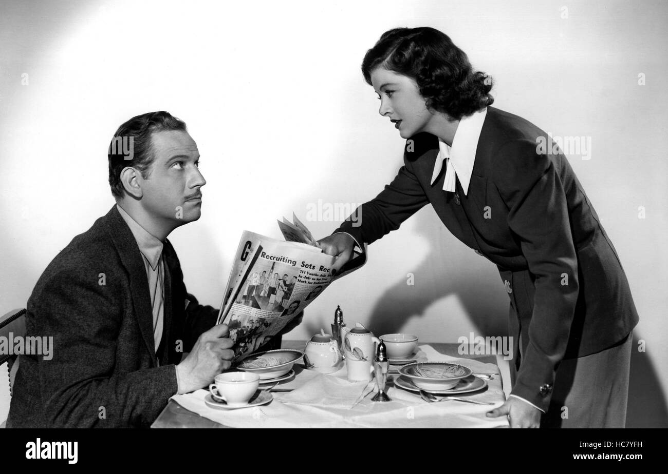 THIRD FINGER, LEFT HAND, Melvyn Douglas, Myrna Loy, 1940 Stock Photo ...