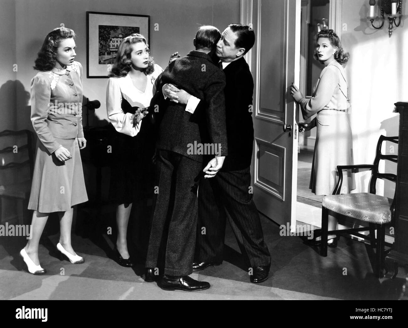 THREE GIRLS ABOUT TOWN, from left, Janet Blair, Joan Blondell, Walter ...
