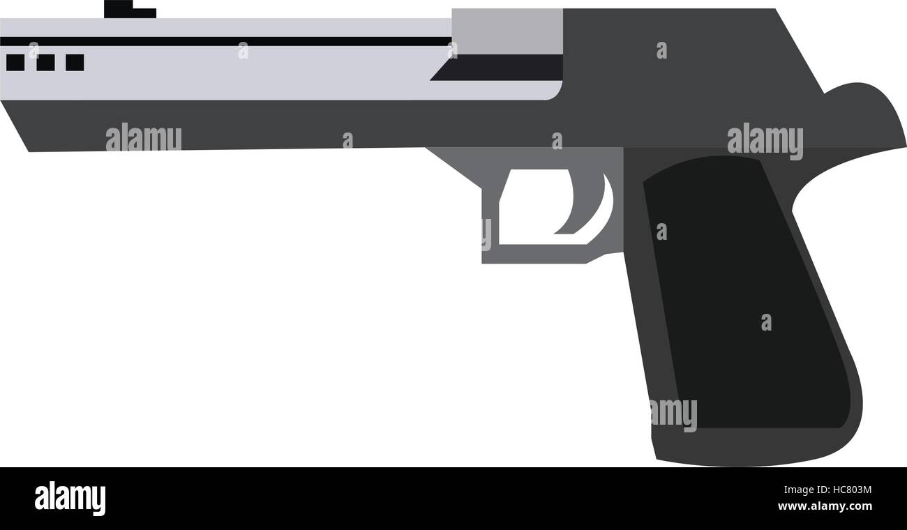 Isolated gun on a white background, Vector illustration Stock Vector ...