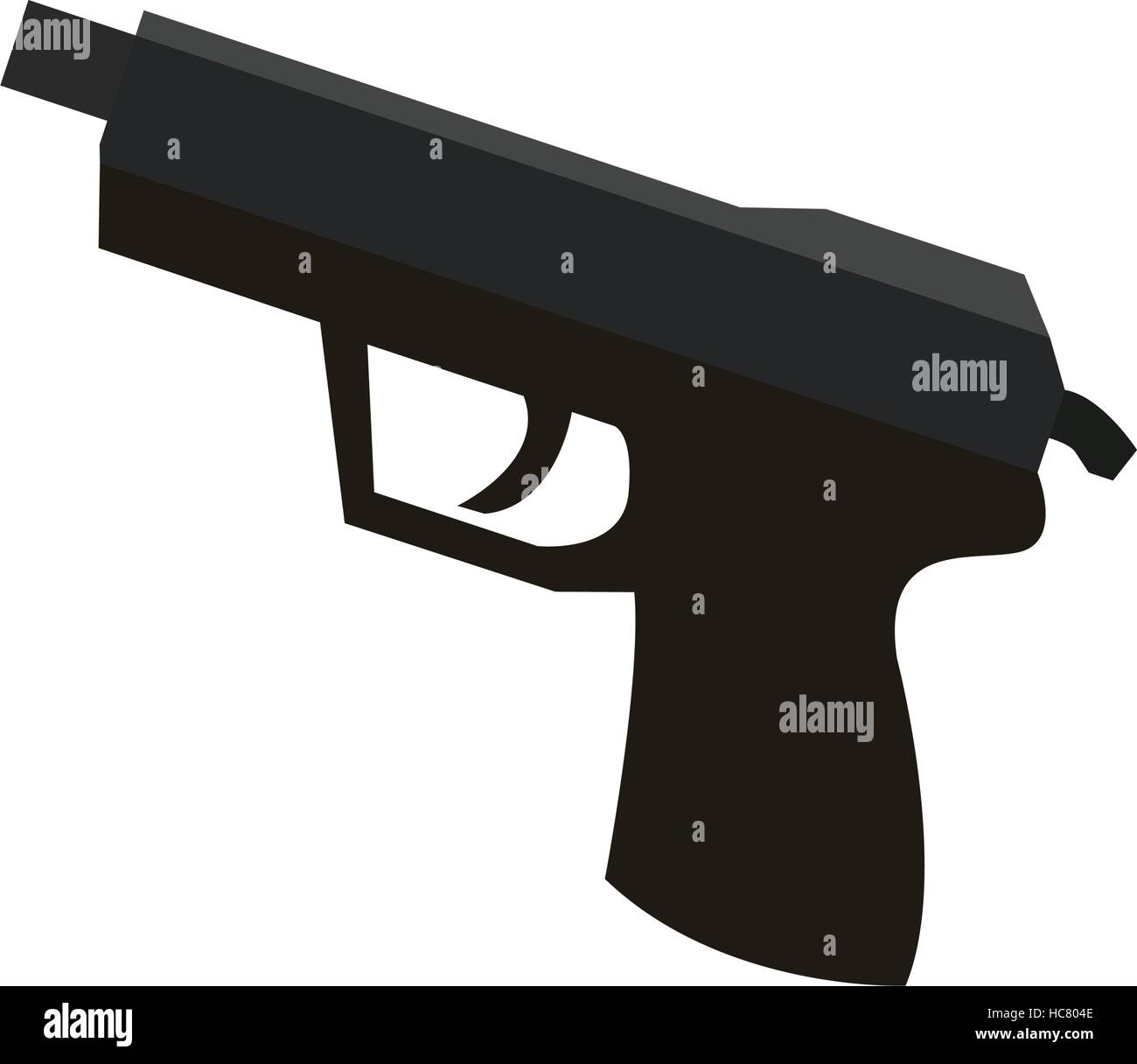 Isolated gun on a white background, Vector illustration Stock Vector ...