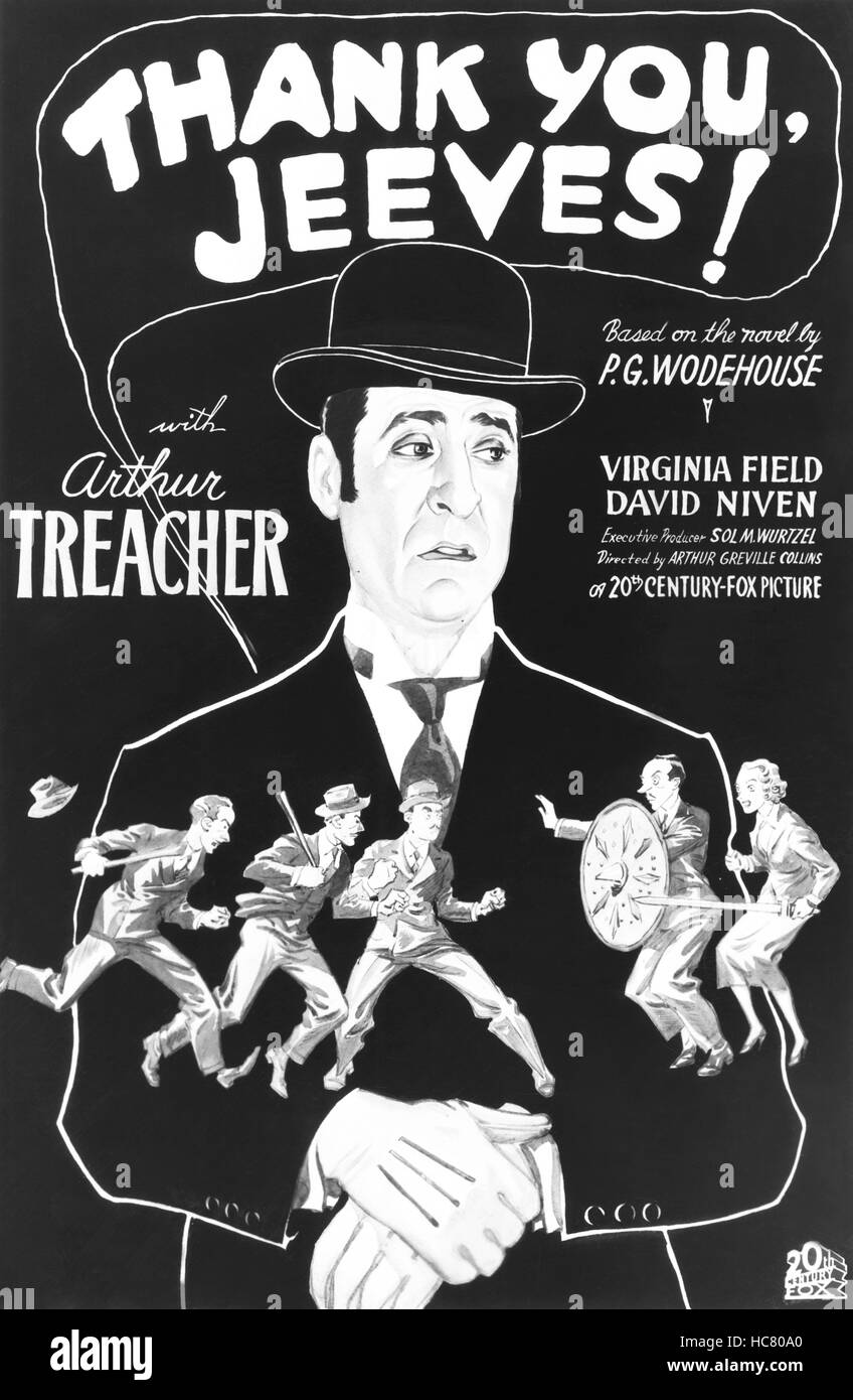 THANK YOU, JEEVES!, US poster, Arthur Treacher, 1936, TM & Copyright ...