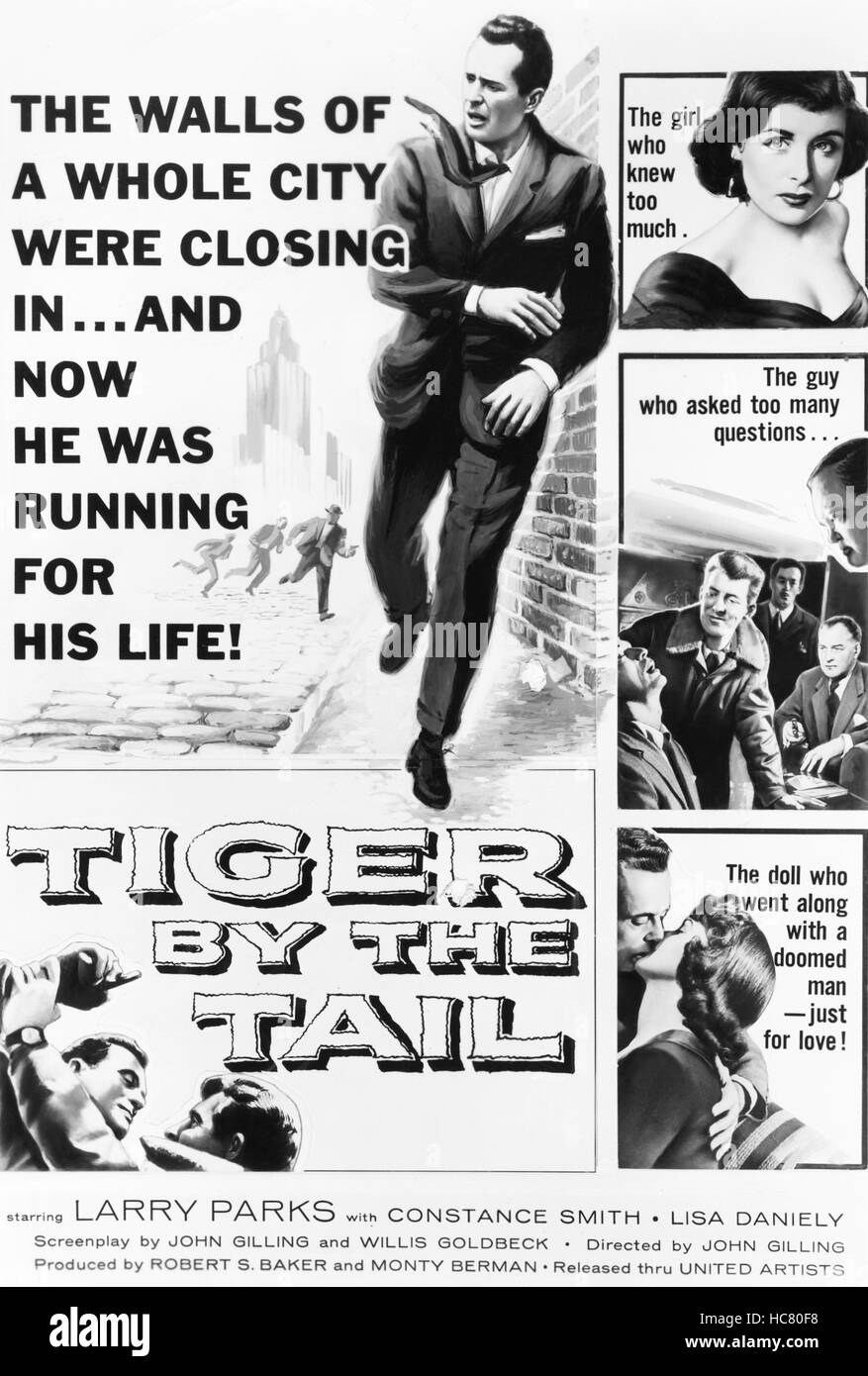 TIGER BY THE TAIL, (aka CROSS-UP), US poster, top from left: Larry ...