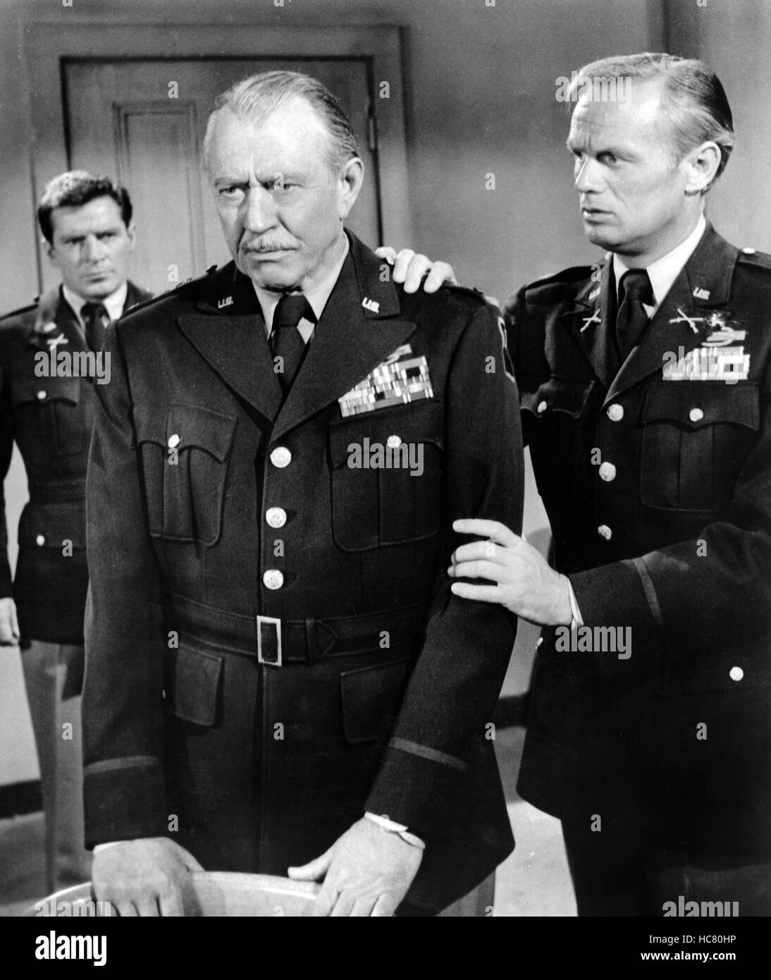 TIME LIMIT, Richard Basehart (back), Carl Benton Reid, Richard Widmark ...
