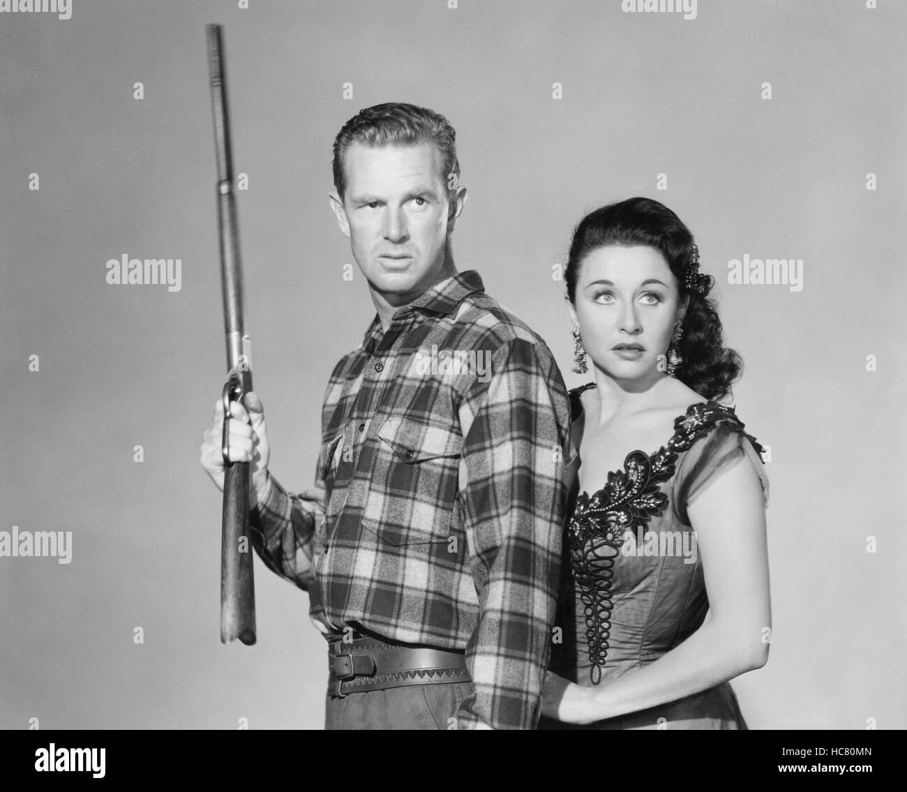 TIMBERJACK, from left, Sterling Hayden, Vera Ralston, 1955 Stock Photo - Alamy