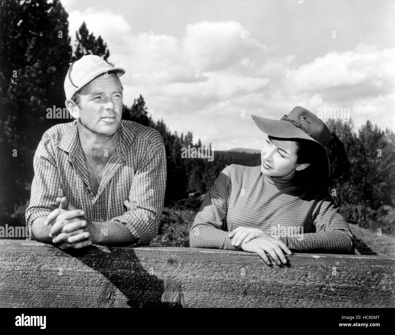 TIMBERJACK, from left, Sterling Hayden, Vera Ralston, 1955 Stock Photo - Alamy