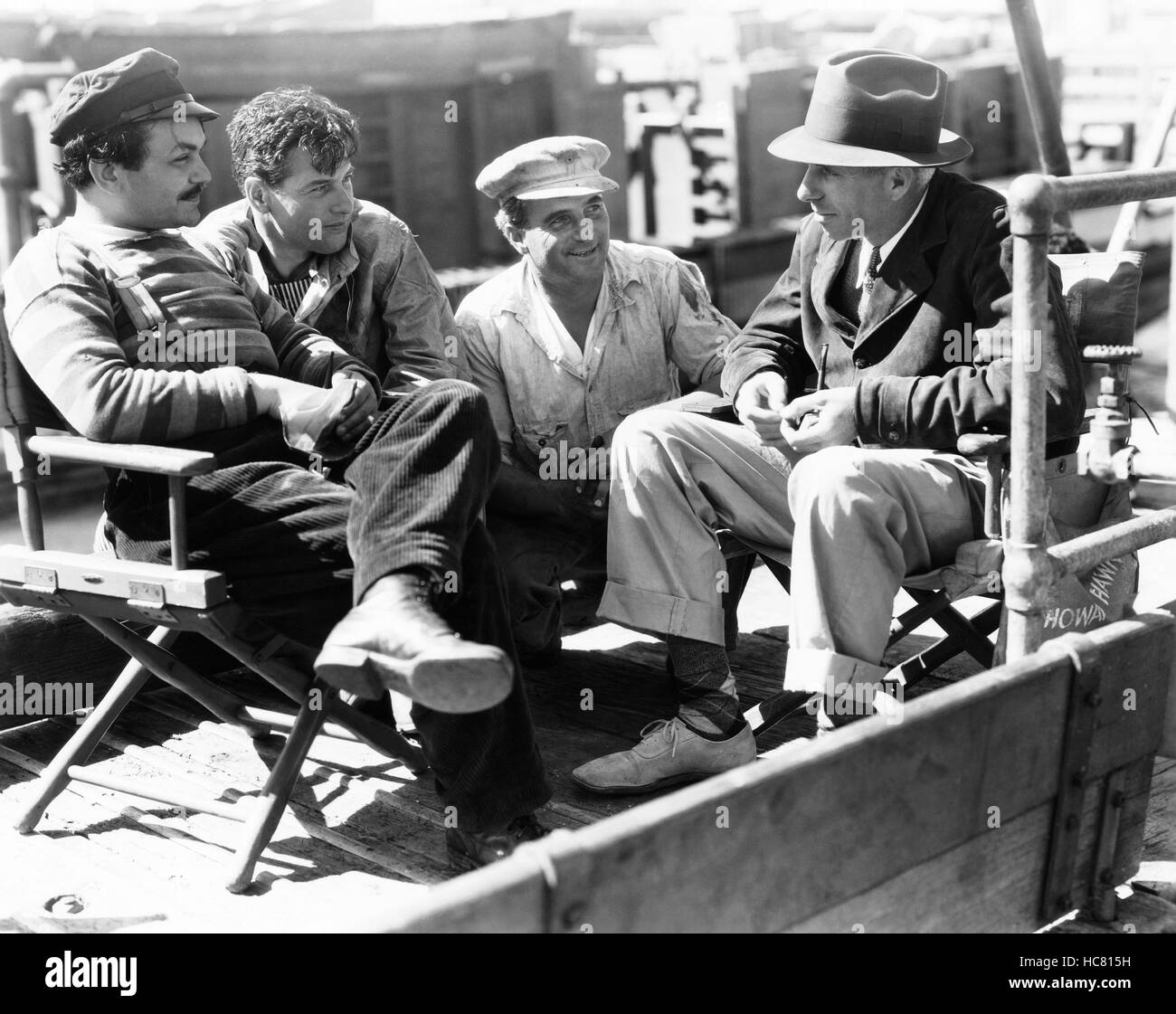 TIGER SHARK, Edward G. Robinson (left), Richard Arlen (second left ...