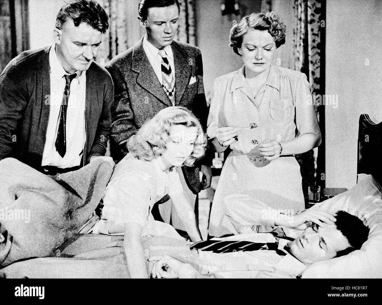 THE TOWN WENT WILD, standing from left: Tom Tully, Jimmy Lydon, Minna ...