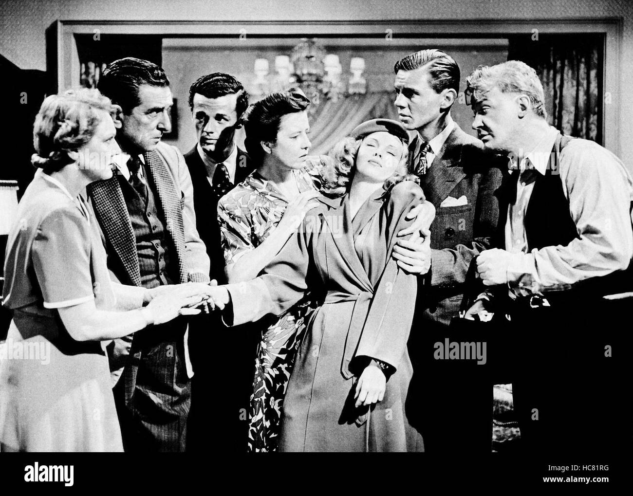 THE TOWN WENT WILD, from left: Minna Gombell, Edward Everett Horton ...