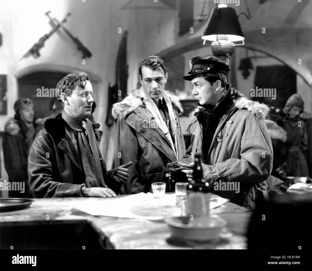 TODAY WE LIVE, from left: Roscoe Karns, Gary Cooper, Robert Young, 1933 ...