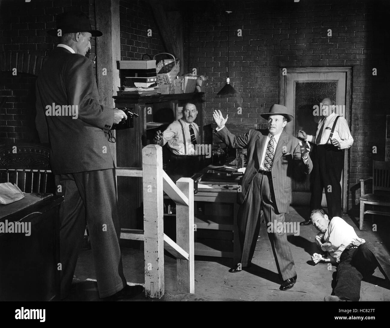 TRAPPED, John Hoyt, James Todd, (hands up), 1949 Stock Photo - Alamy